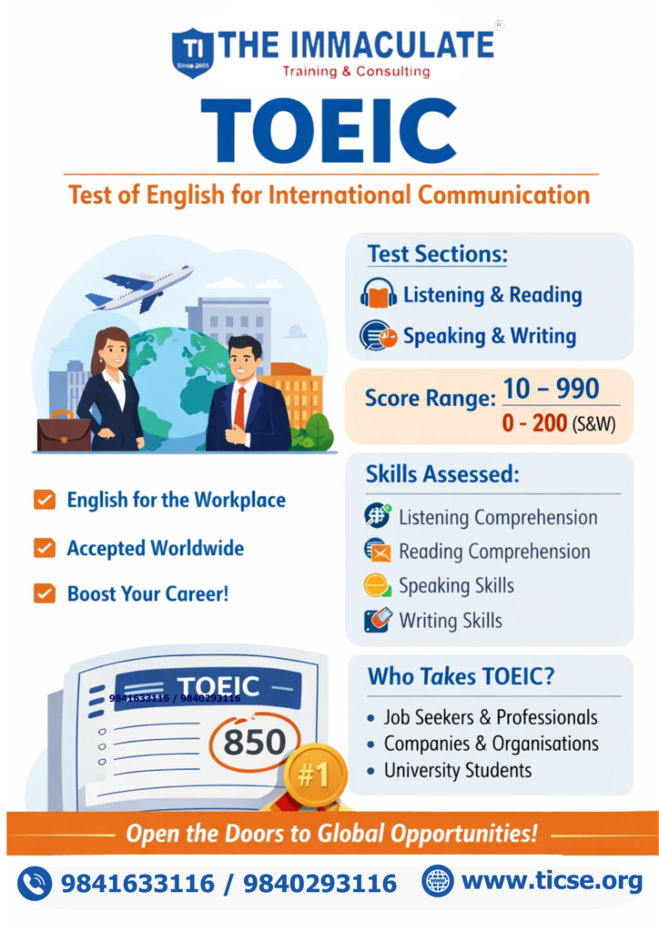 What is TOEIC & Why is it Necessary - THE IMMACULATE